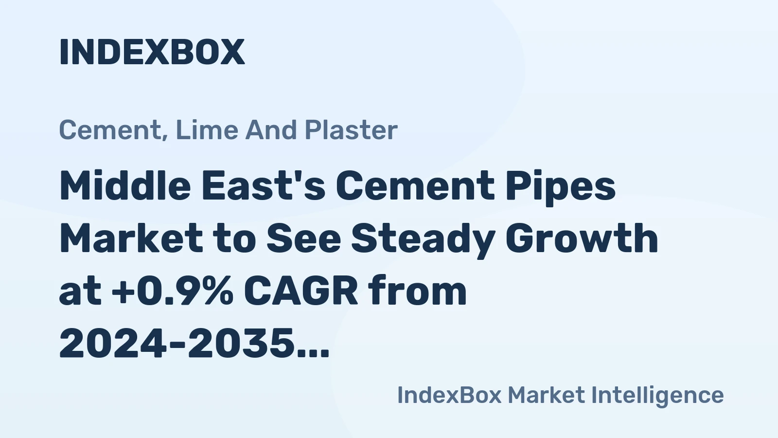 Middle East's Cement Pipes Market to See Steady Growth at +0.9% CAGR from 2024-2035