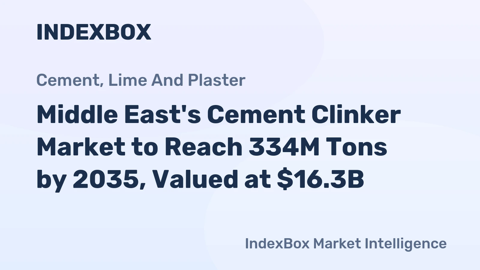 Middle East's Cement Clinker Market to Reach 334M Tons by 2035, Valued at $16.3B