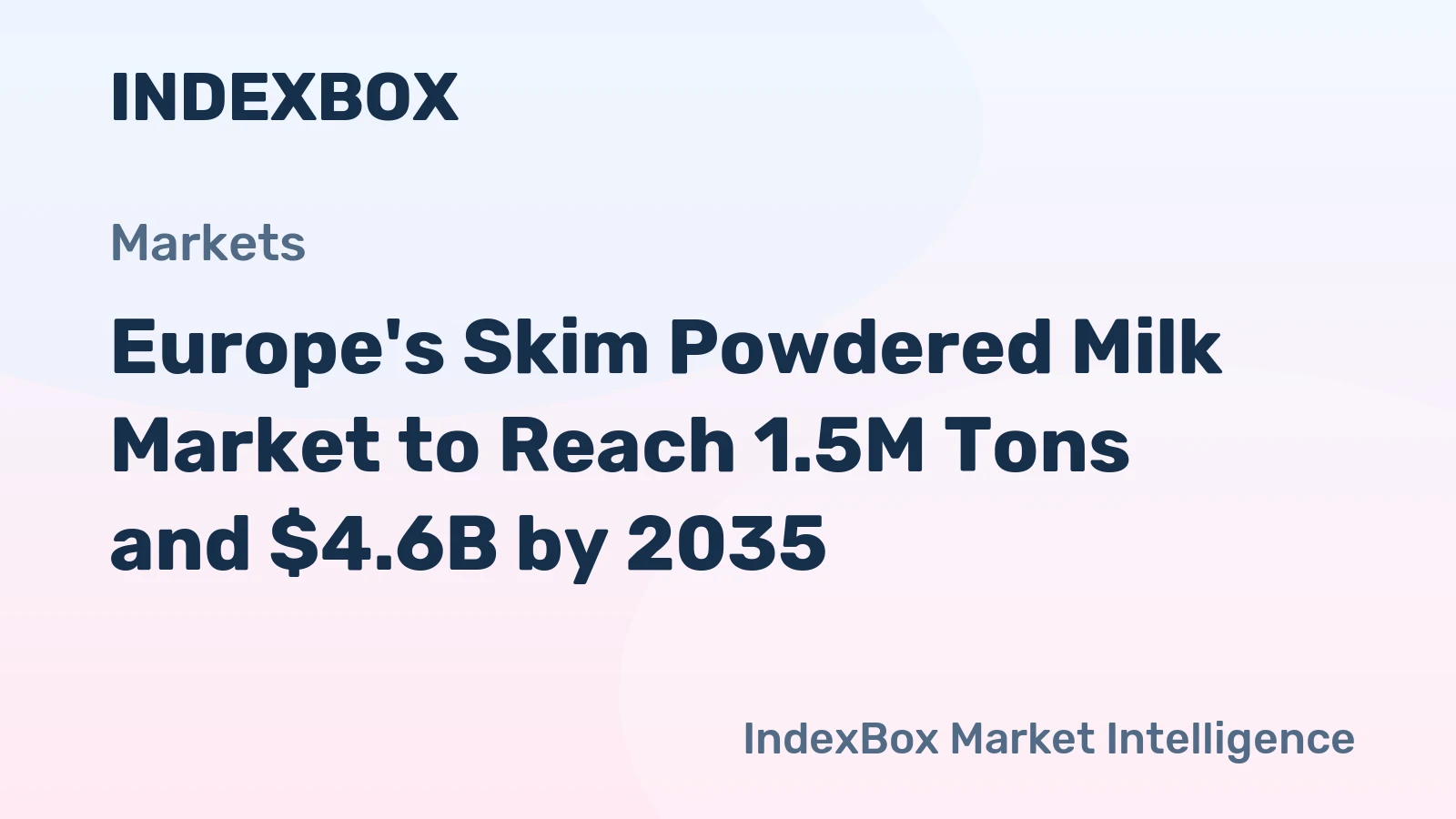 Europe's Skim Powdered Milk Market to Reach 1.5M Tons and $4.6B by 2035