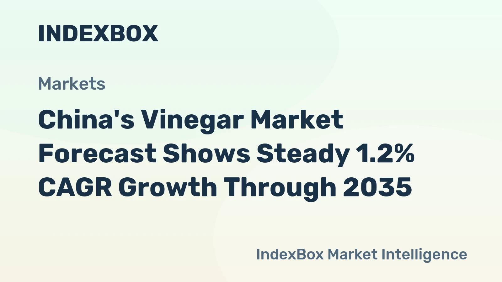 China's Vinegar Market Forecast Shows Steady 1.2% CAGR Growth Through 2035