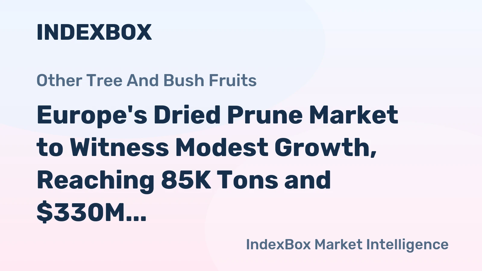Europe's Dried Prune Market to Witness Modest Growth, Reaching 85K Tons and $330M by 2035