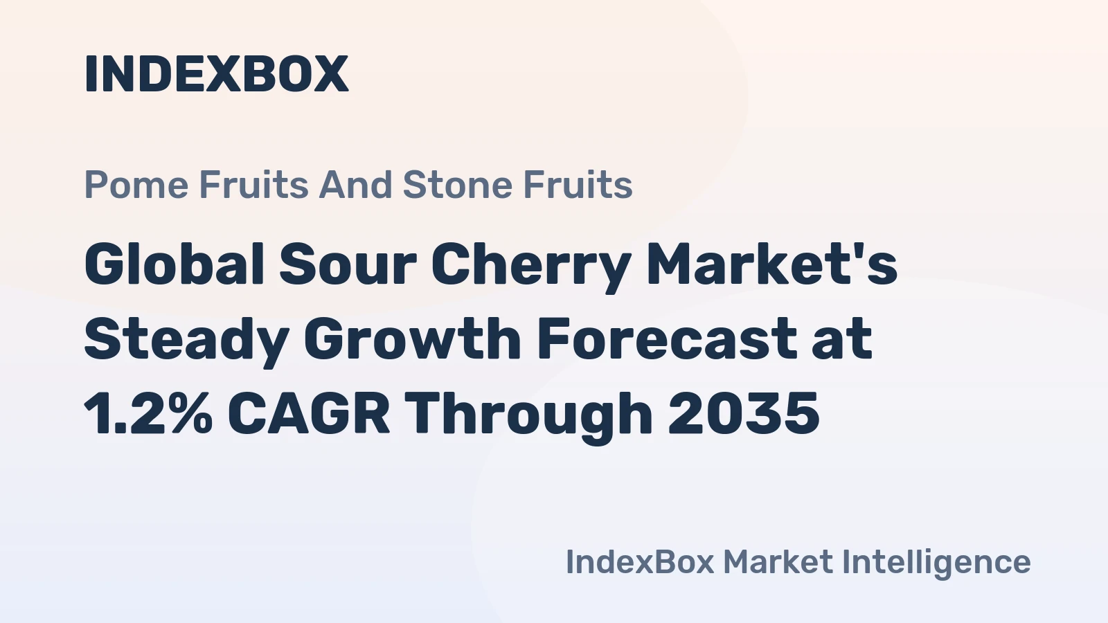 Global Sour Cherry Market's Steady Growth Forecast at 1.2% CAGR Through 2035