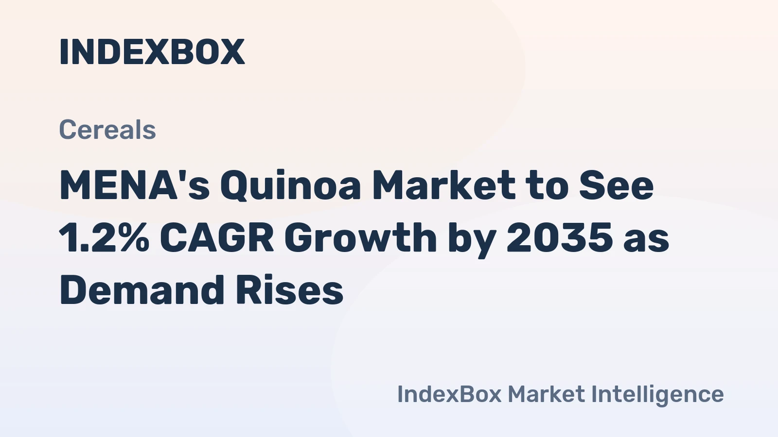 MENA's Quinoa Market to See 1.2% CAGR Growth by 2035 as Demand Rises