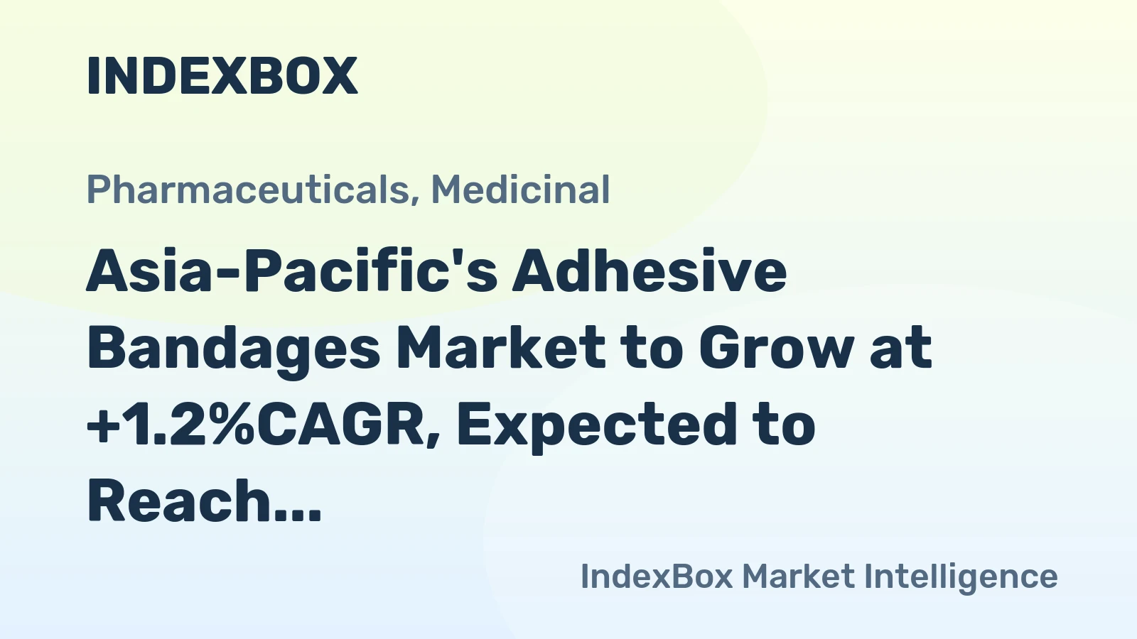 Asia-Pacific's Adhesive Bandages Market to Grow at +1.2%CAGR, Expected to Reach $7.3B by 2035