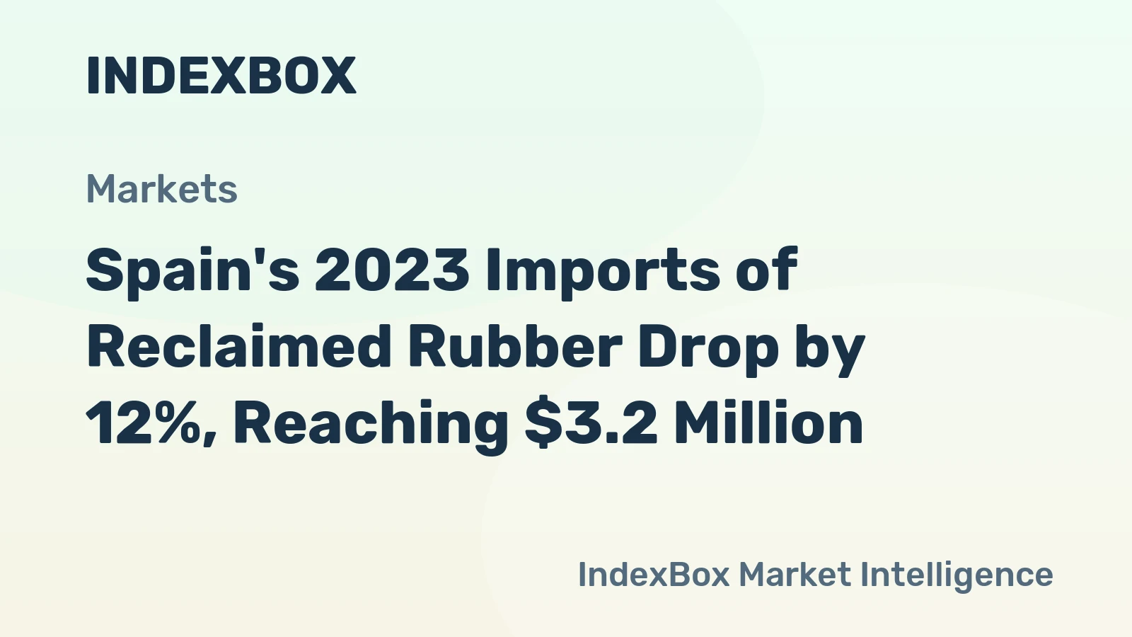 Spain's 2023 Imports of Reclaimed Rubber Drop by 12%, Reaching $3.2 Million