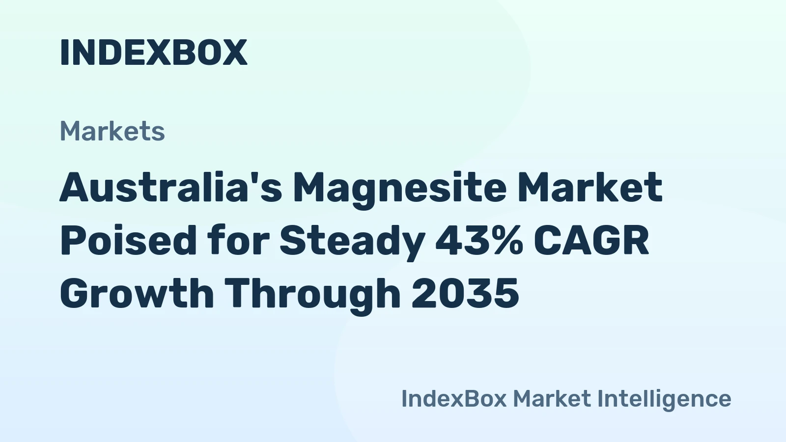 Australia's Magnesite Market Poised for Steady 43% CAGR Growth Through 2035