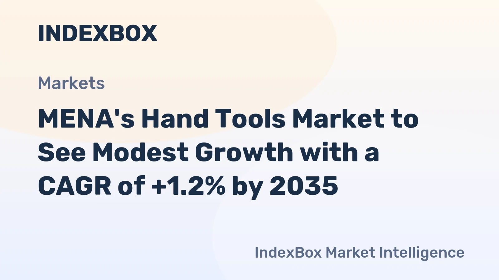 MENA's Hand Tools Market to See Modest Growth with a CAGR of +1.2% by 2035