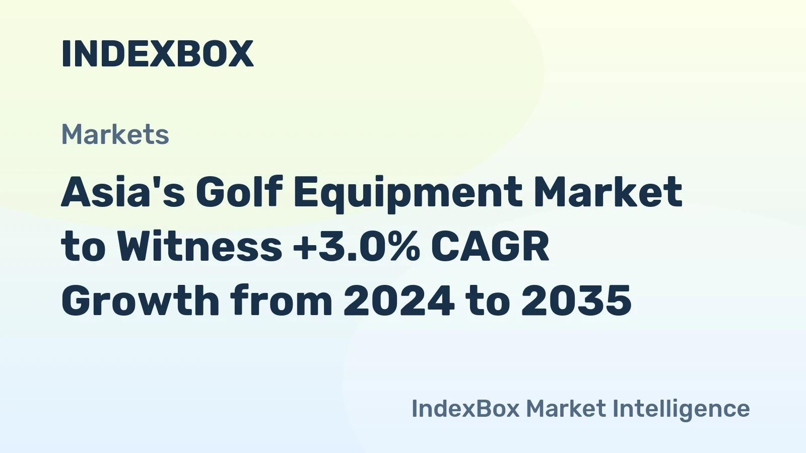 Asia's Golf Equipment Market to Witness +3.0% CAGR Growth from 2024 to 2035