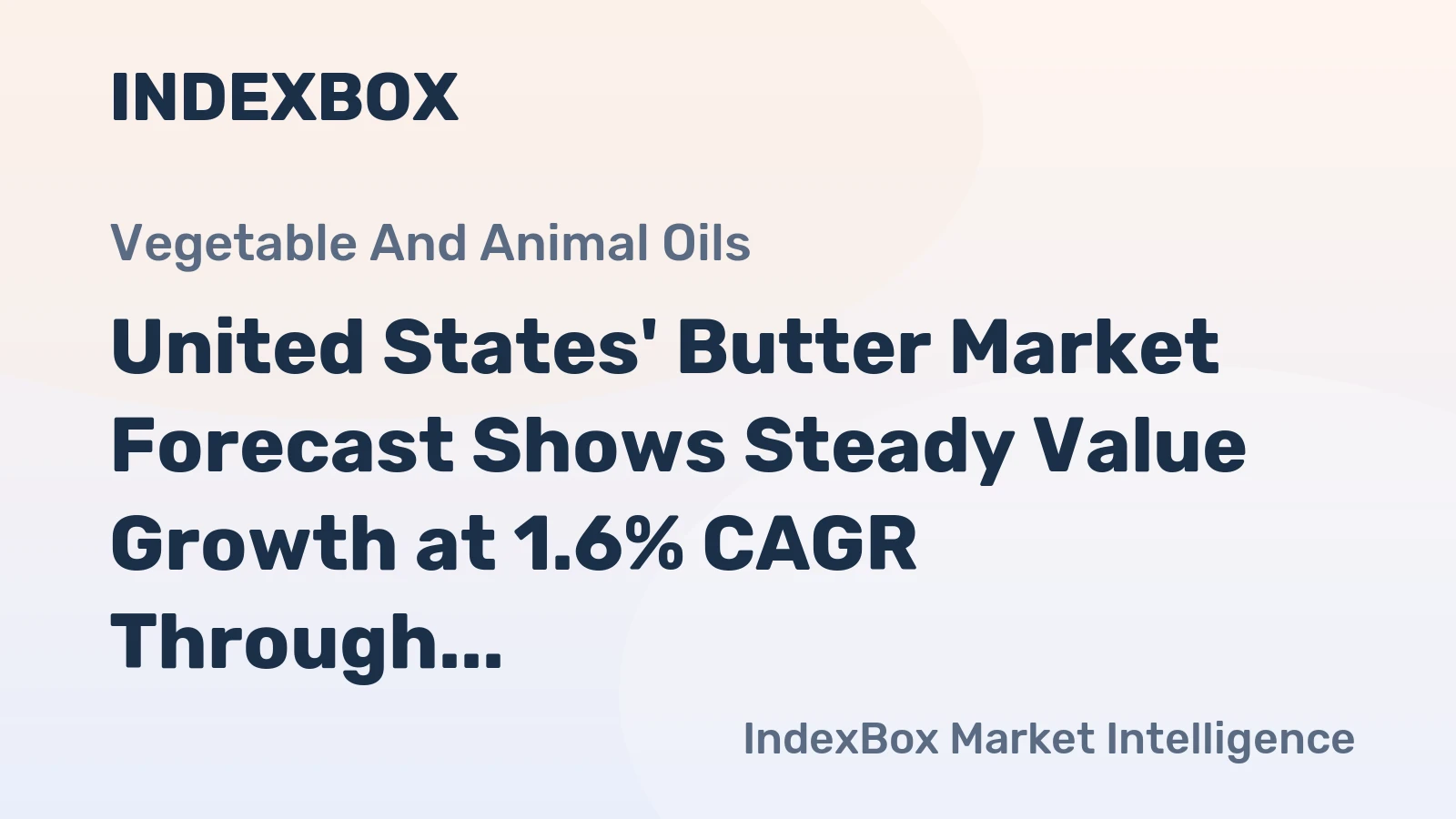 United States' Butter Market Forecast Shows Steady Value Growth at 1.6% CAGR Through 2035