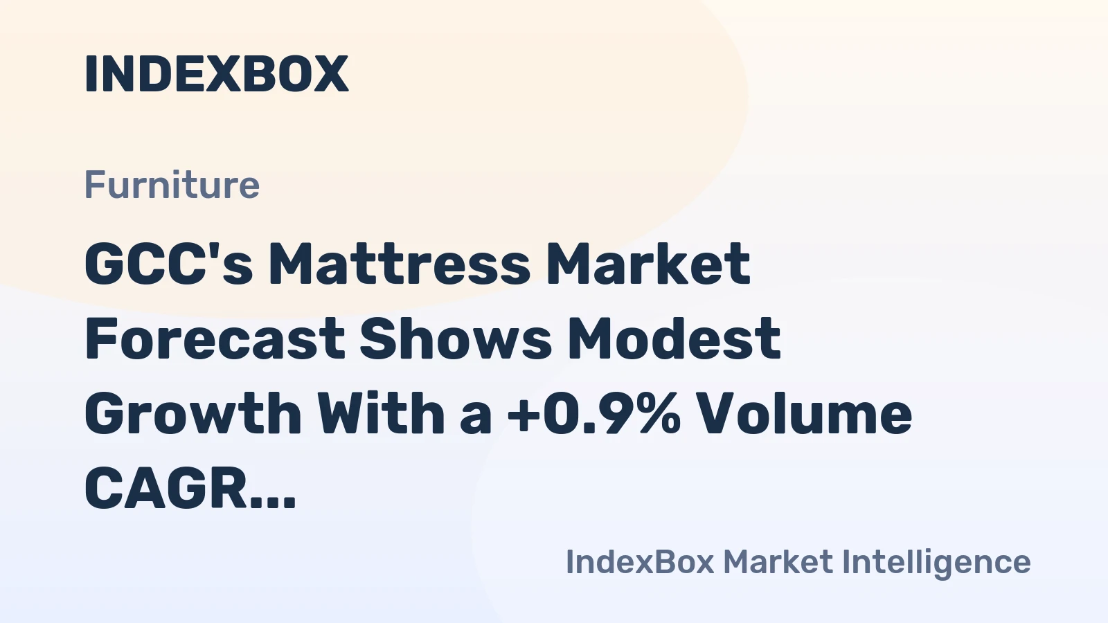 GCC's Mattress Market Forecast Shows Modest Growth With a +0.9% Volume CAGR Through 2035
