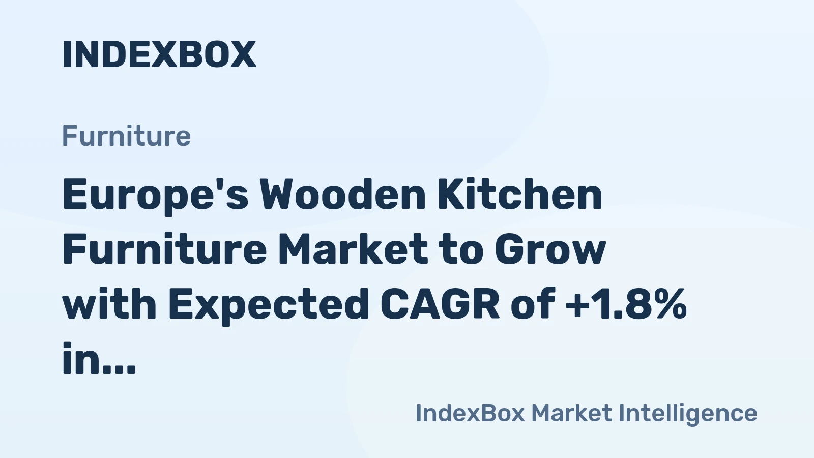 Europe's Wooden Kitchen Furniture Market to Grow with Expected CAGR of +1.8% in Unit Volume and +3.1% in Market Value by 2035