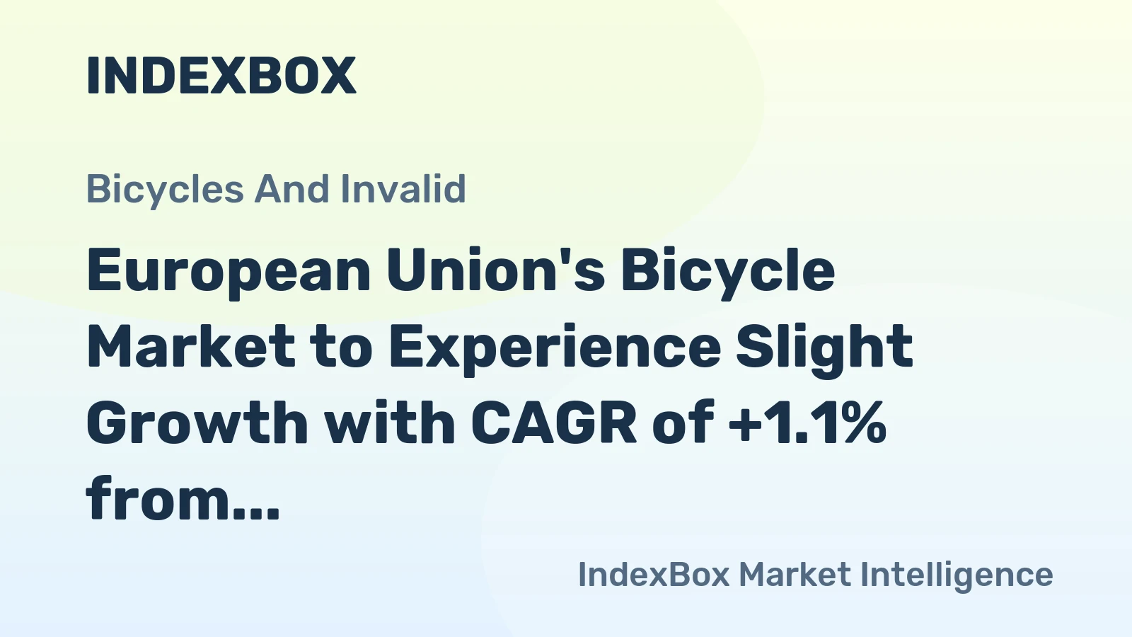 European Union's Bicycle Market to Experience Slight Growth with CAGR of +1.1% from 2024 to 2035