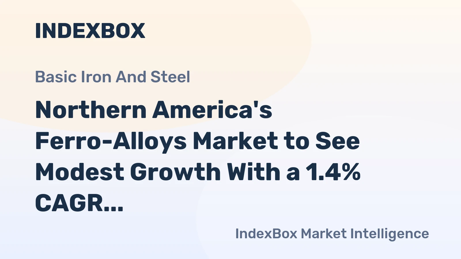 Northern America's Ferro-Alloys Market to See Modest Growth With a 1.4% CAGR