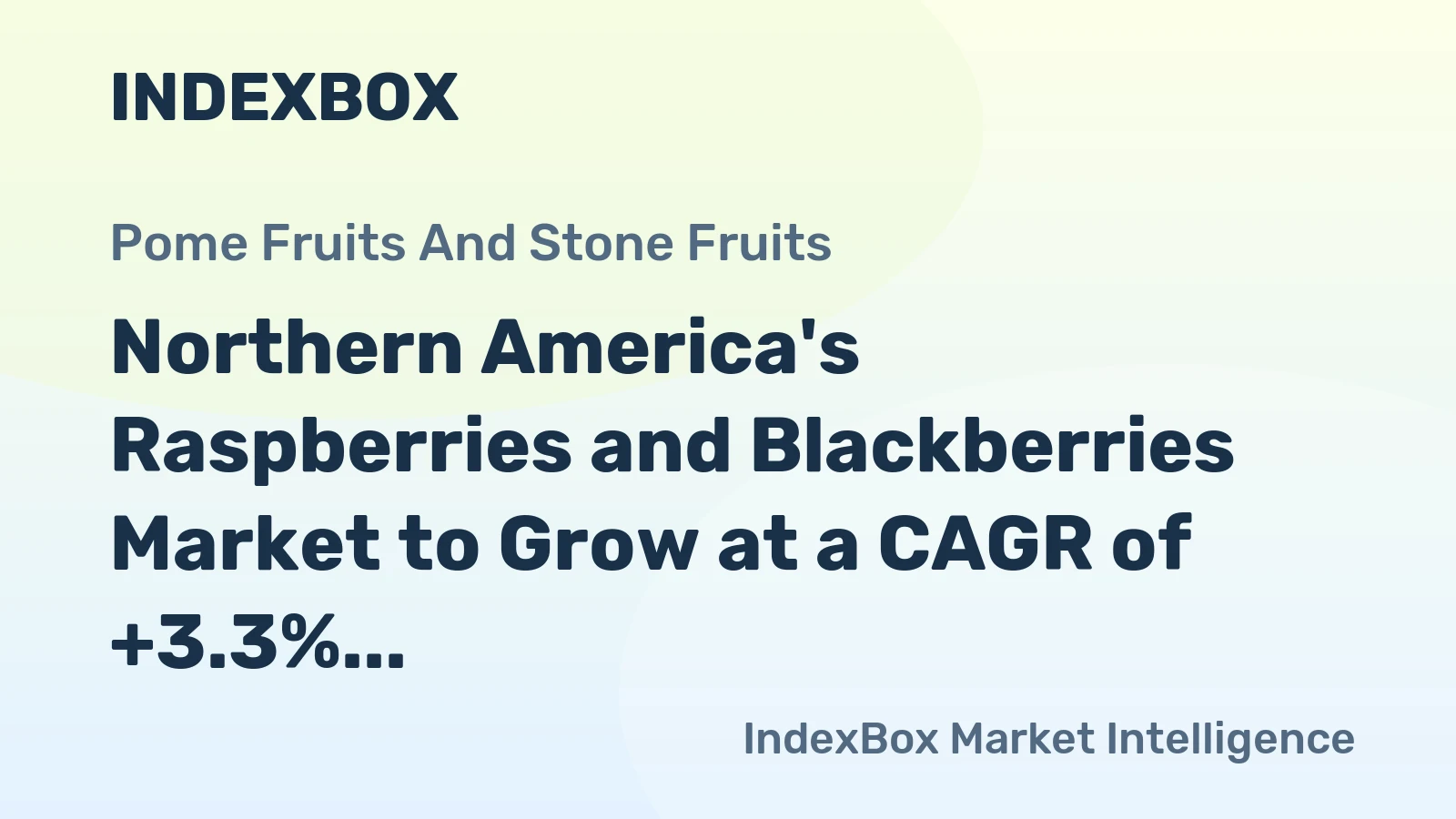 Northern America's Raspberries and Blackberries Market to Grow at a CAGR of +3.3% until 2035