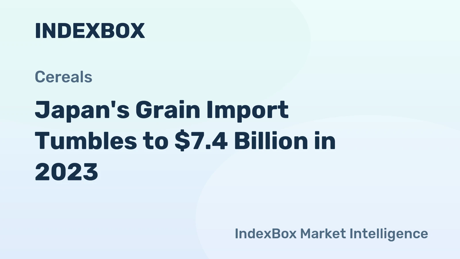 Japan's Grain Import Tumbles to $7.4 Billion in 2023