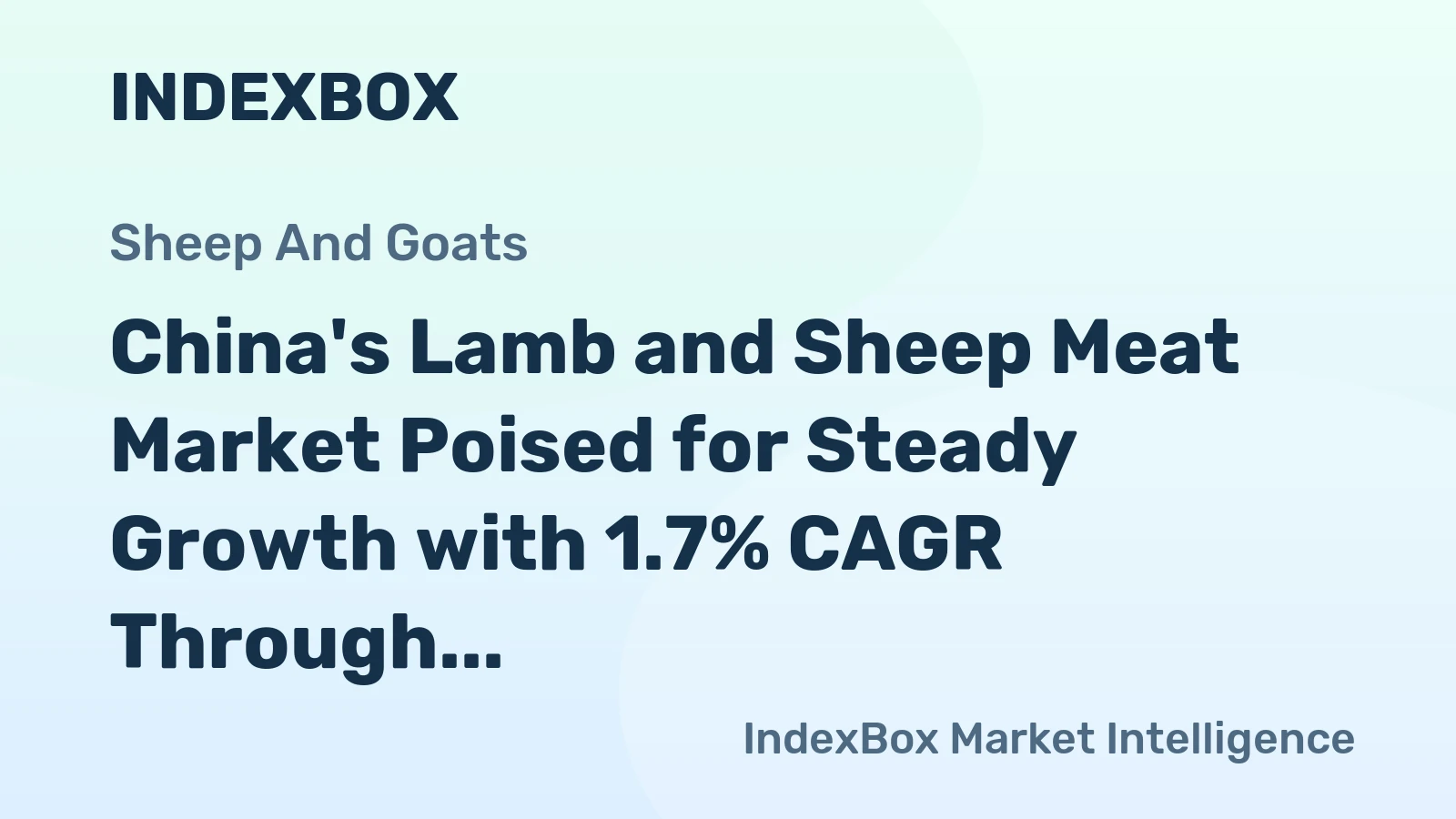 China's Lamb and Sheep Meat Market Poised for Steady Growth with 1.7% CAGR Through 2035