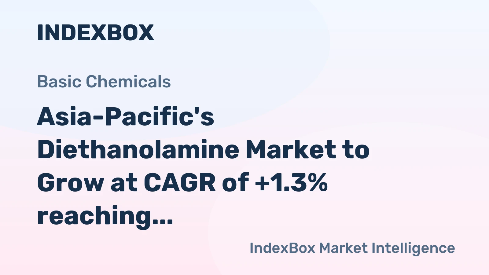 Asia-Pacific's Diethanolamine Market to Grow at CAGR of +1.3% reaching $163M by 2035