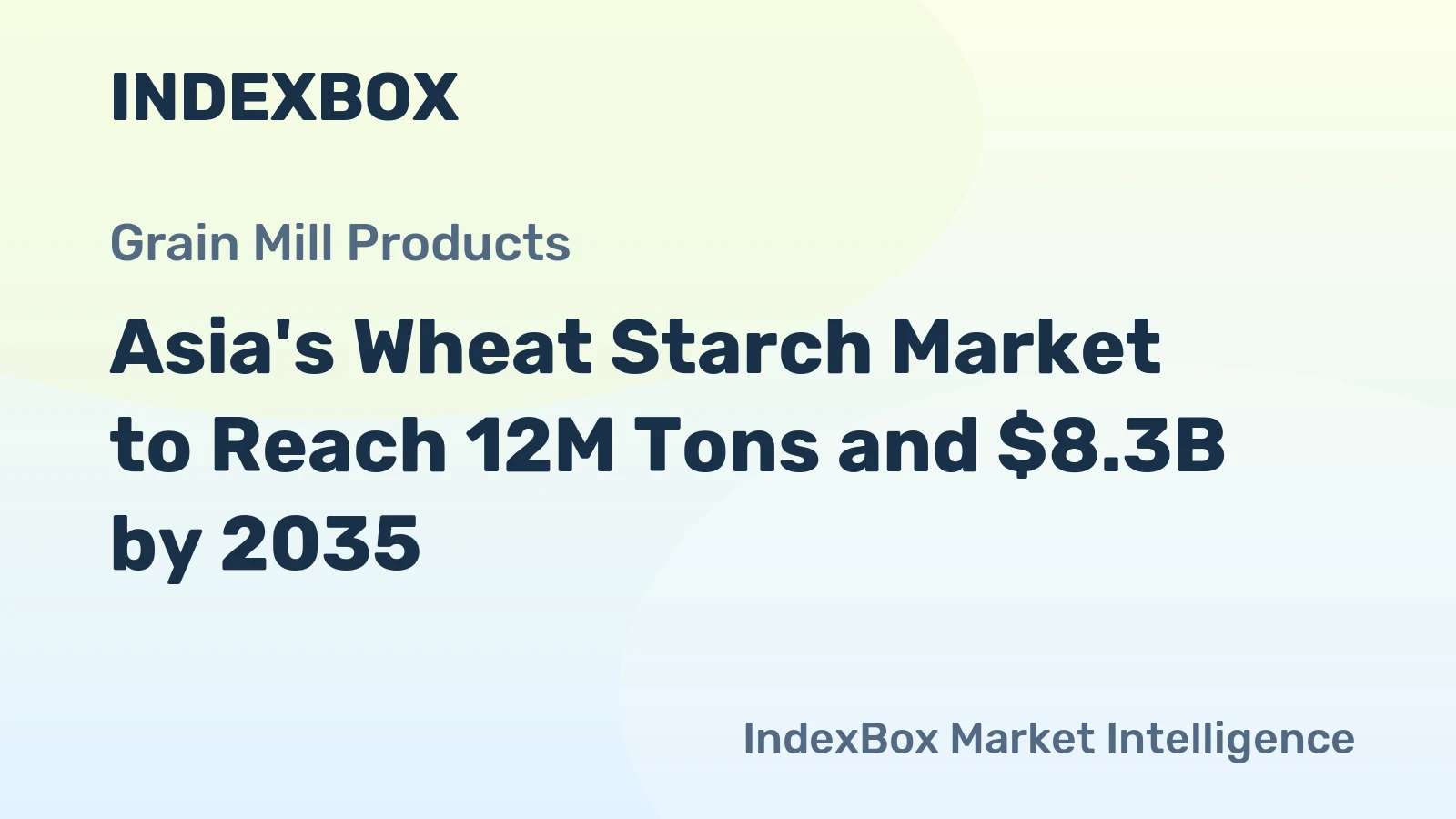 Asia's Wheat Starch Market to Reach 12M Tons and $8.3B by 2035