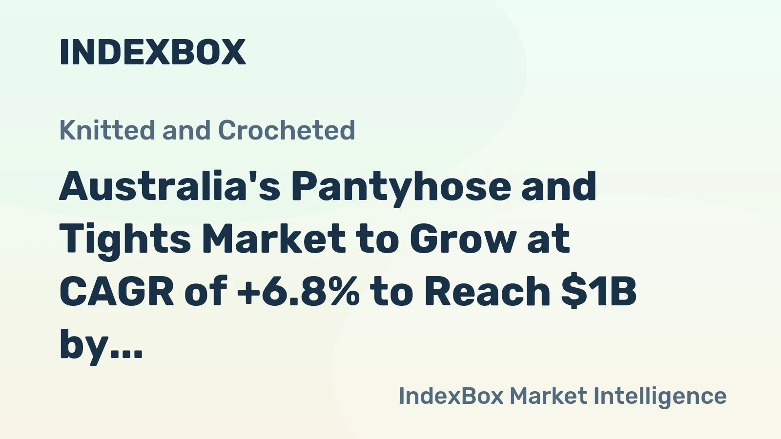 Australia's Pantyhose and Tights Market to Grow at CAGR of +6.8% to Reach $1B by 2035