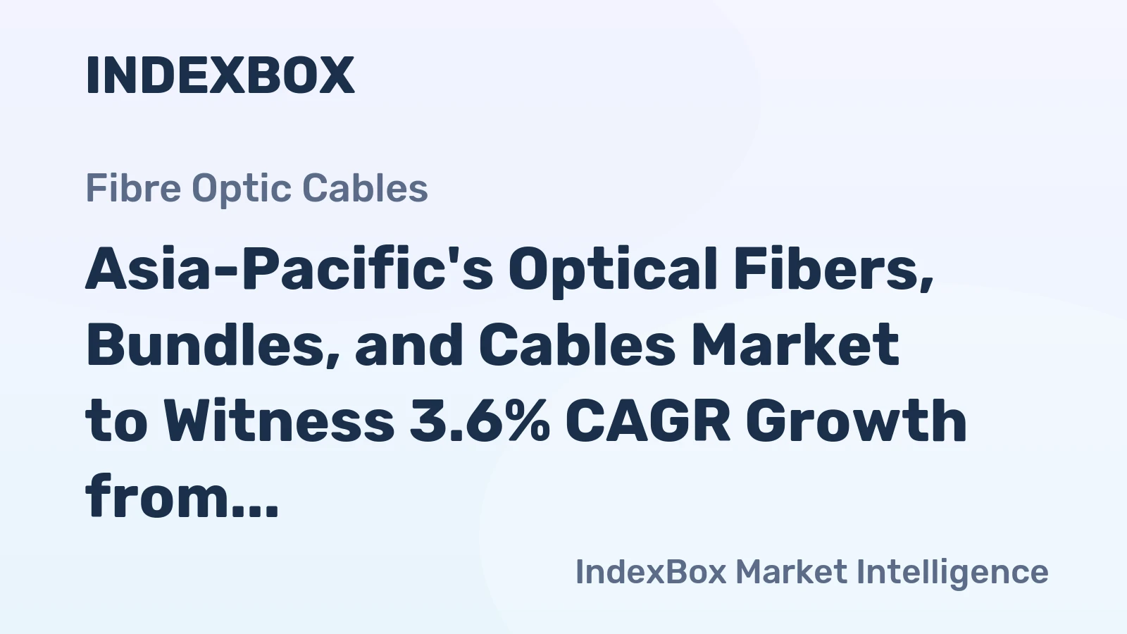 Asia-Pacific's Optical Fibers, Bundles, and Cables Market to Witness 3.6% CAGR Growth from 2024 to 2035