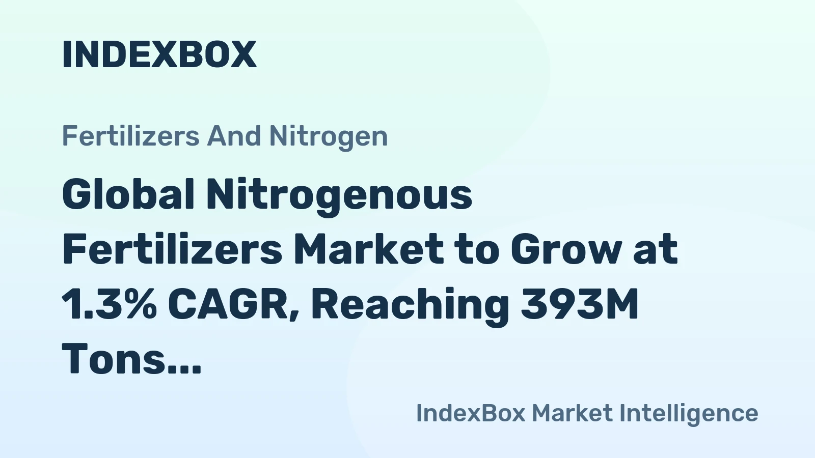 Global Nitrogenous Fertilizers Market to Grow at 1.3% CAGR, Reaching 393M Tons by 2035