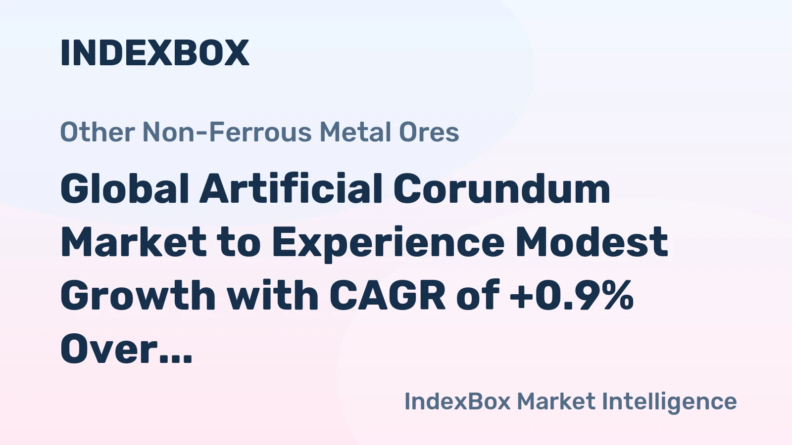 Global Artificial Corundum Market to Experience Modest Growth with CAGR of +0.9% Over the Next Decade