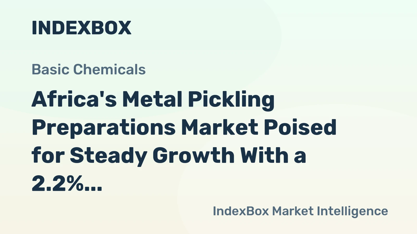 Africa's Metal Pickling Preparations Market Poised for Steady Growth With a 2.2% CAGR in Value Through 2035