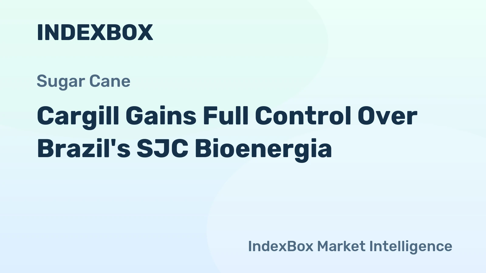 Cargill Gains Full Control Over Brazil's SJC Bioenergia