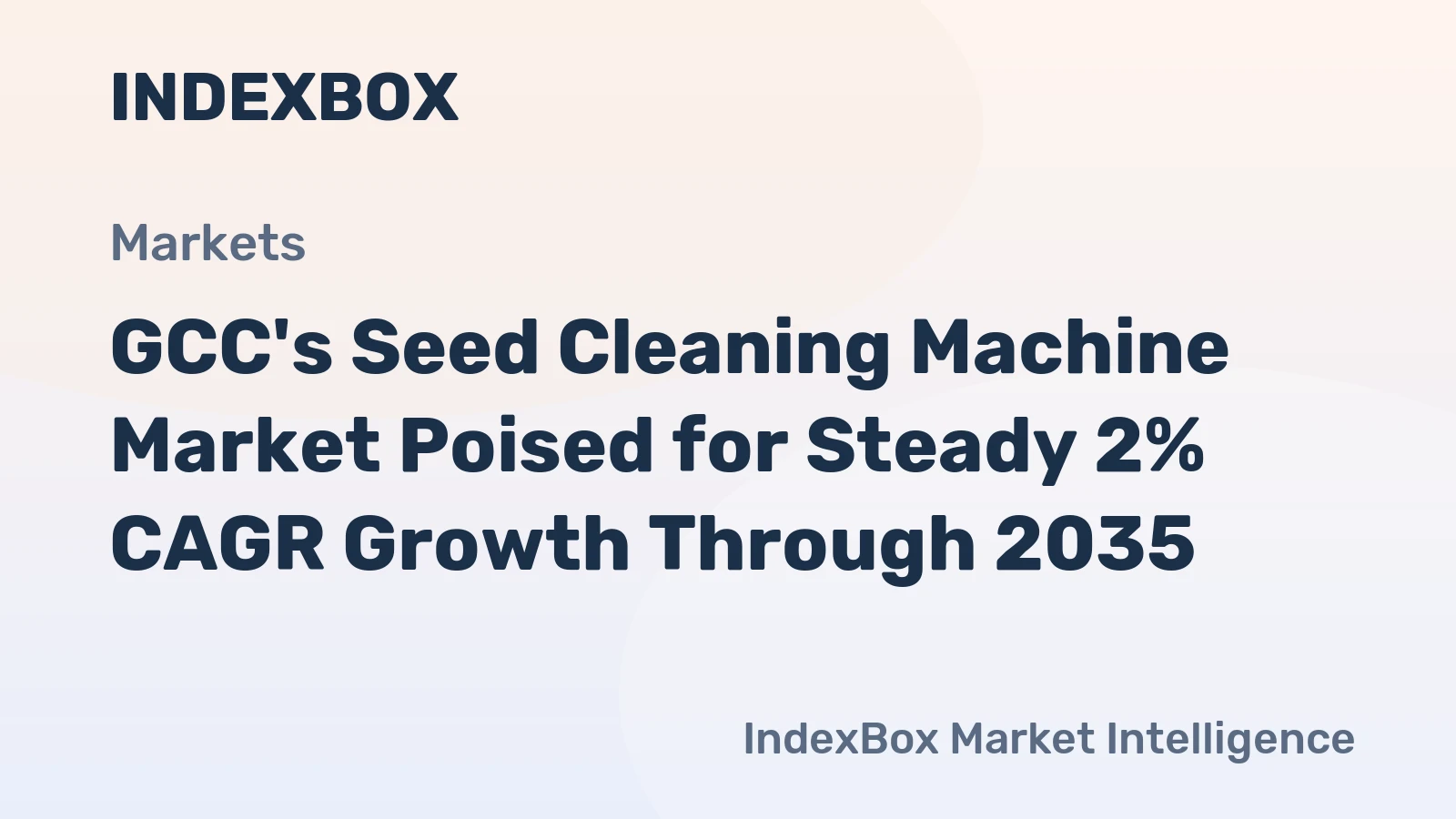 GCC's Seed Cleaning Machine Market Poised for Steady 2% CAGR Growth Through 2035