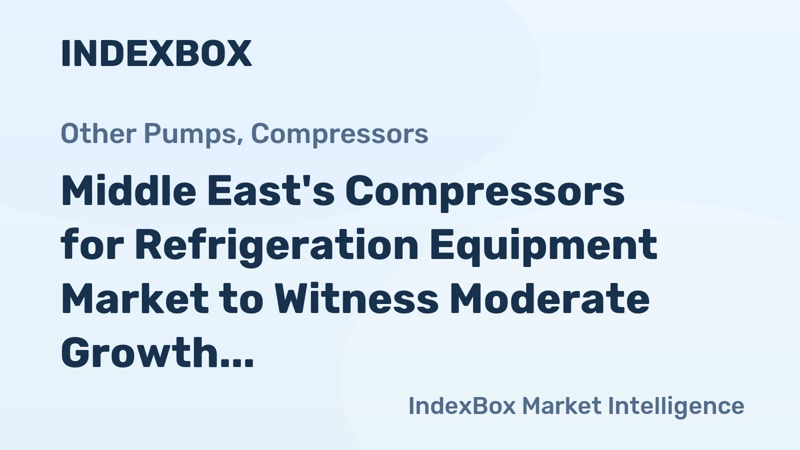 Middle East's Compressors for Refrigeration Equipment Market to Witness Moderate Growth with CAGR of +1.9%