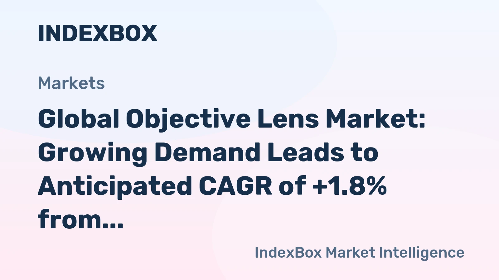 Global Objective Lens Market: Growing Demand Leads to Anticipated CAGR of +1.8% from 2024-2035
