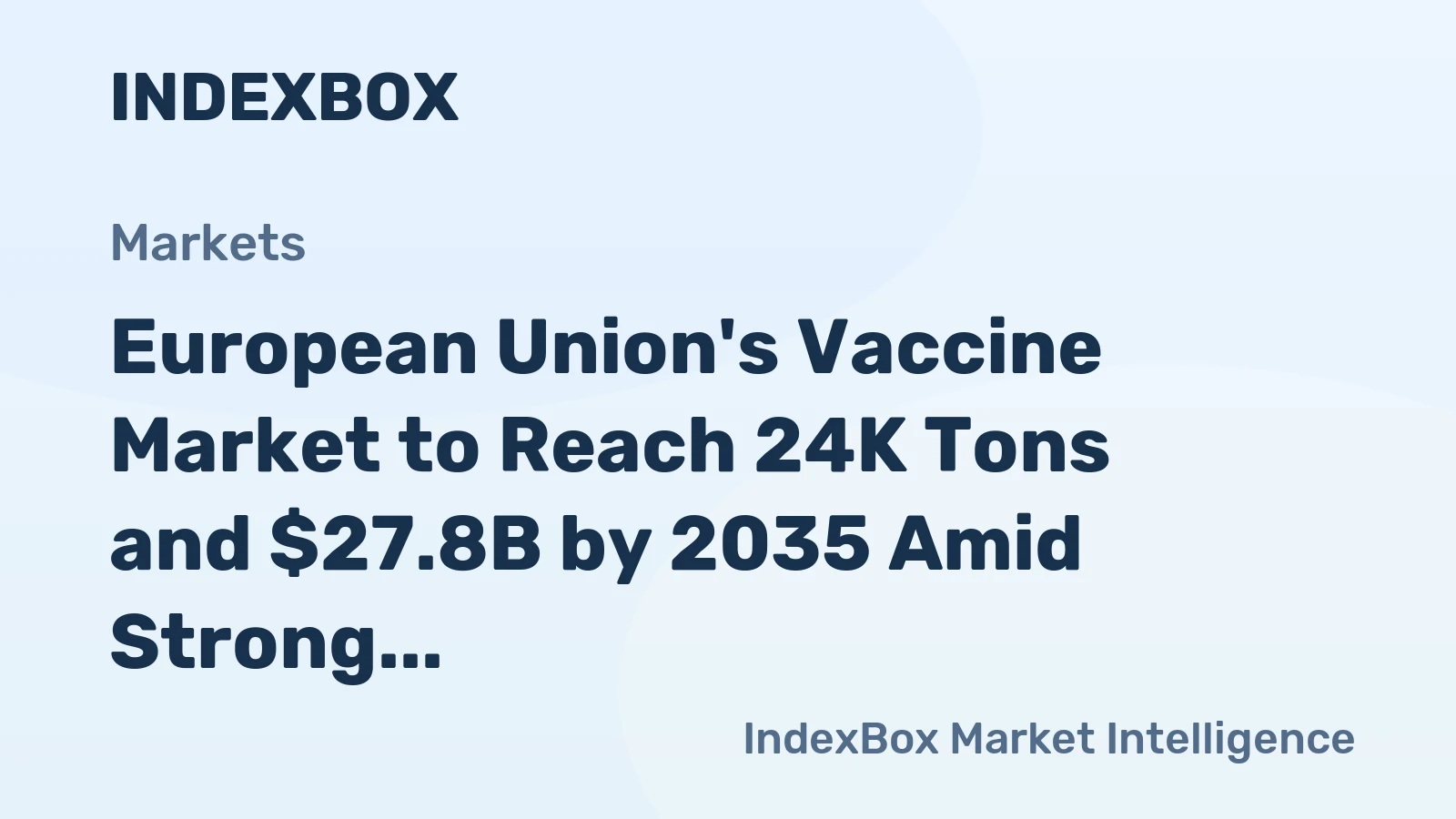 European Union's Vaccine Market to Reach 24K Tons and $27.8B by 2035 Amid Strong Production and Export Growth