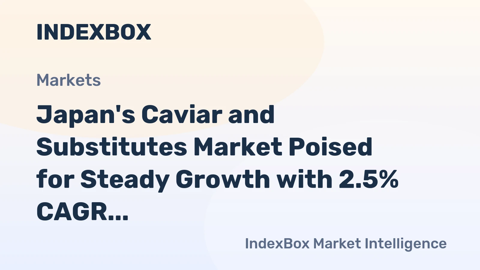 Japan's Caviar and Substitutes Market Poised for Steady Growth with 2.5% CAGR in Value