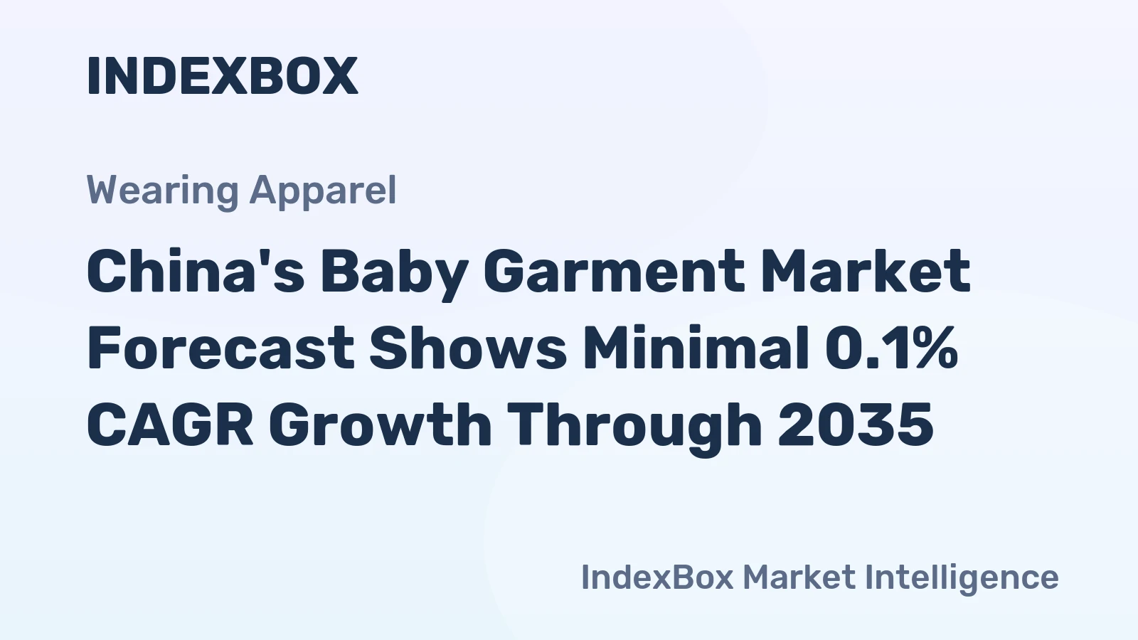 China's Baby Garment Market Forecast Shows Minimal 0.1% CAGR Growth Through 2035
