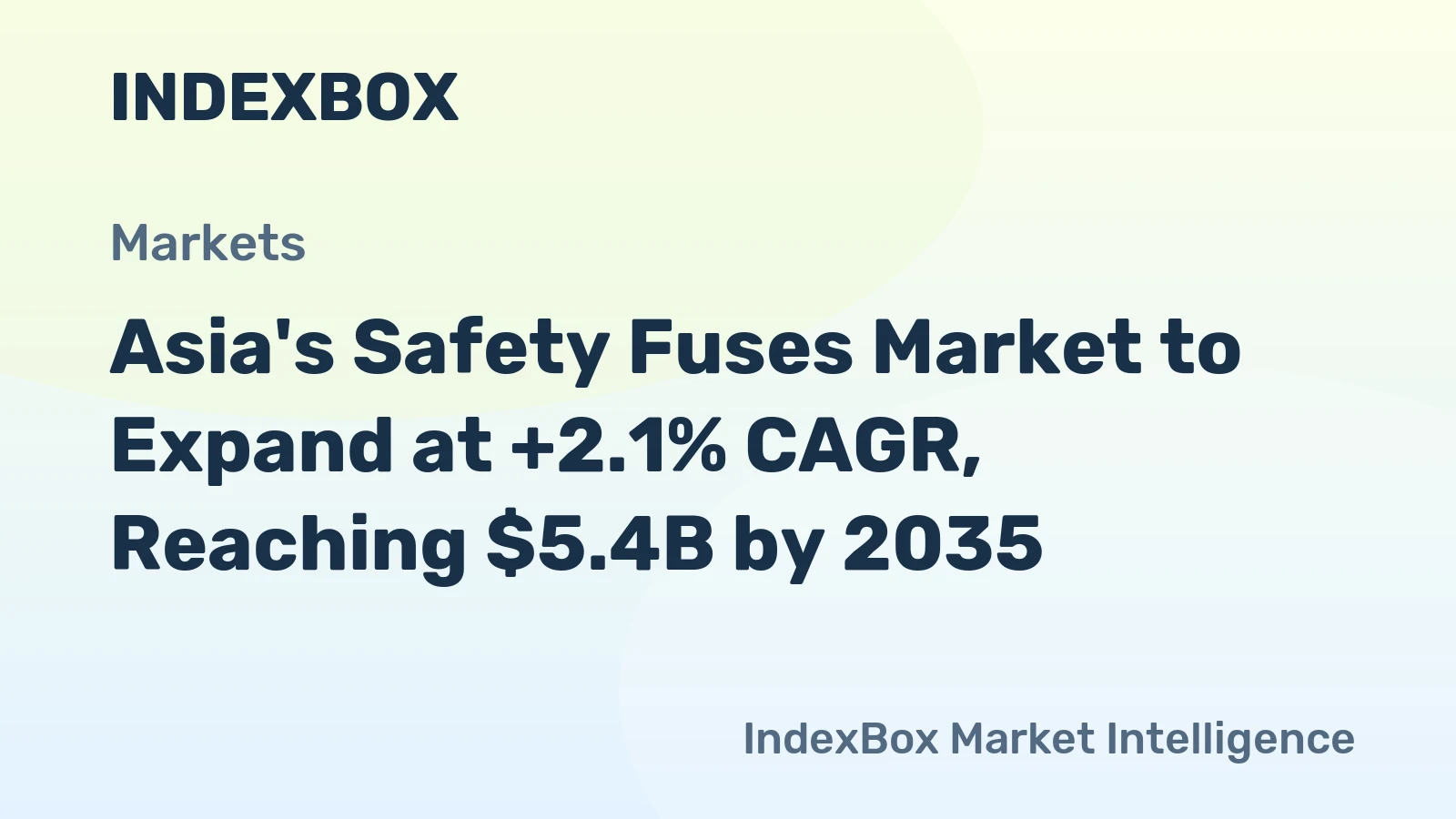 Asia's Safety Fuses Market to Expand at +2.1% CAGR, Reaching $5.4B by 2035