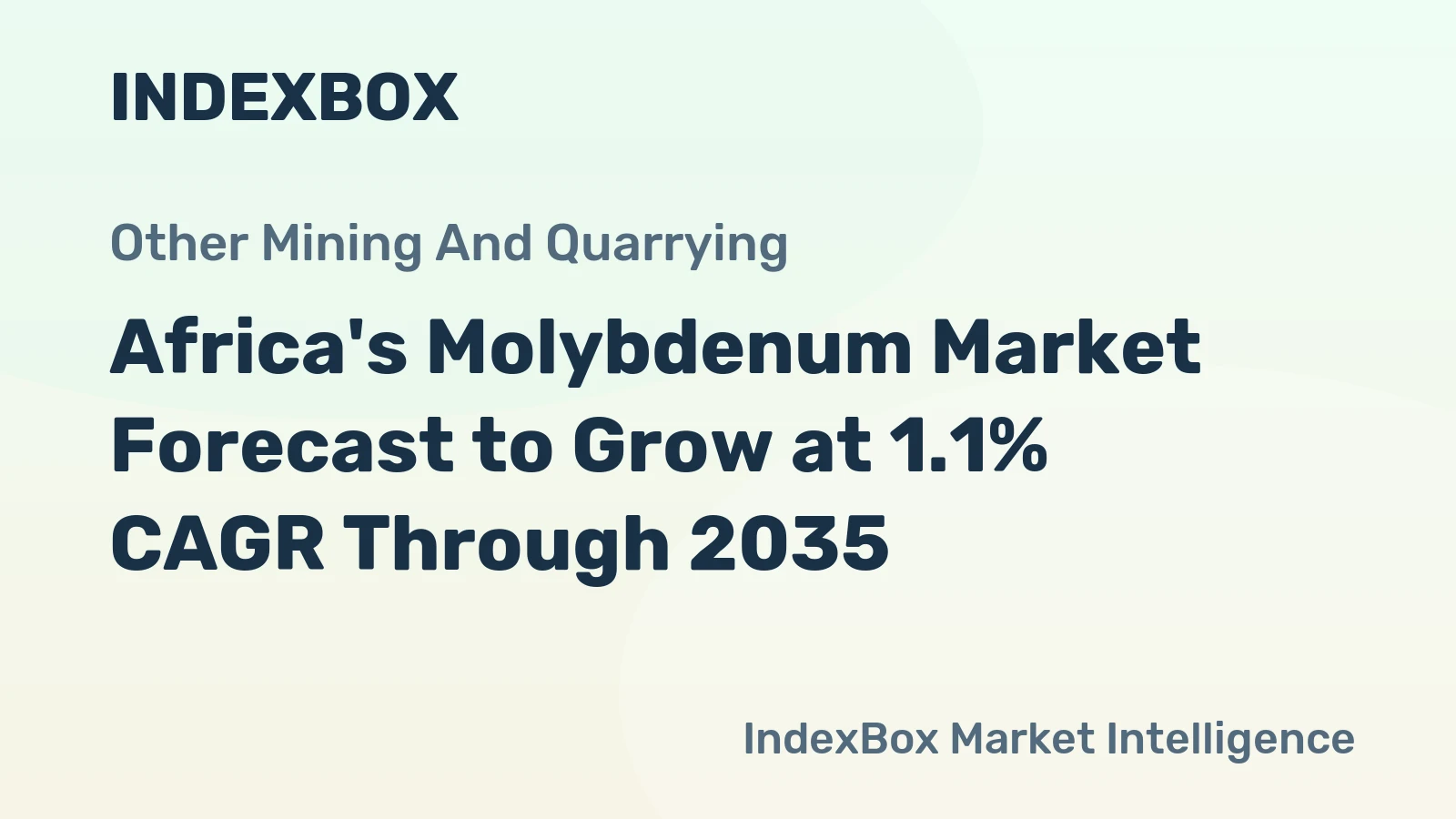 Africa's Molybdenum Market Forecast to Grow at 1.1% CAGR Through 2035