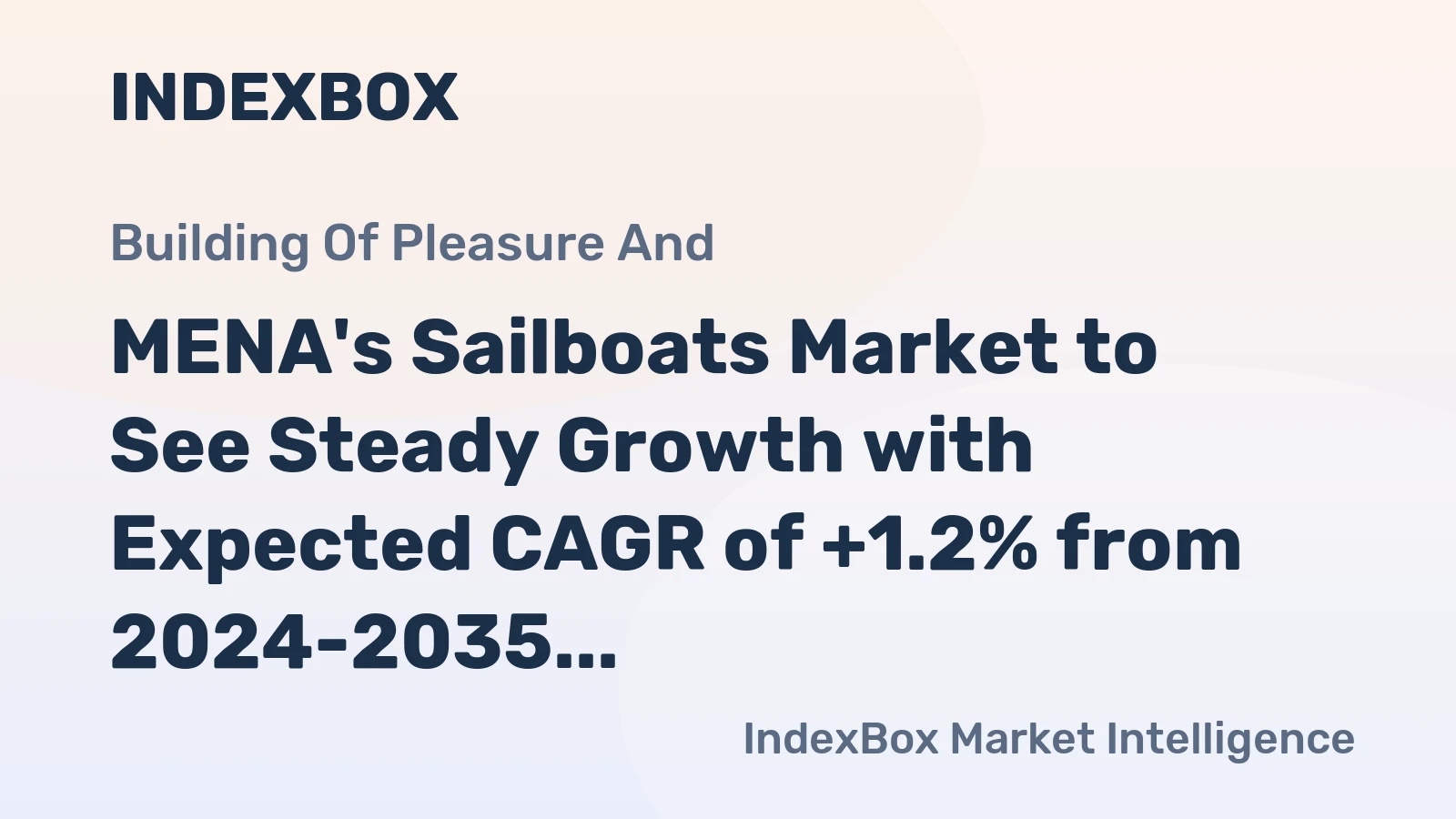 MENA's Sailboats Market to See Steady Growth with Expected CAGR of +1.2% from 2024-2035