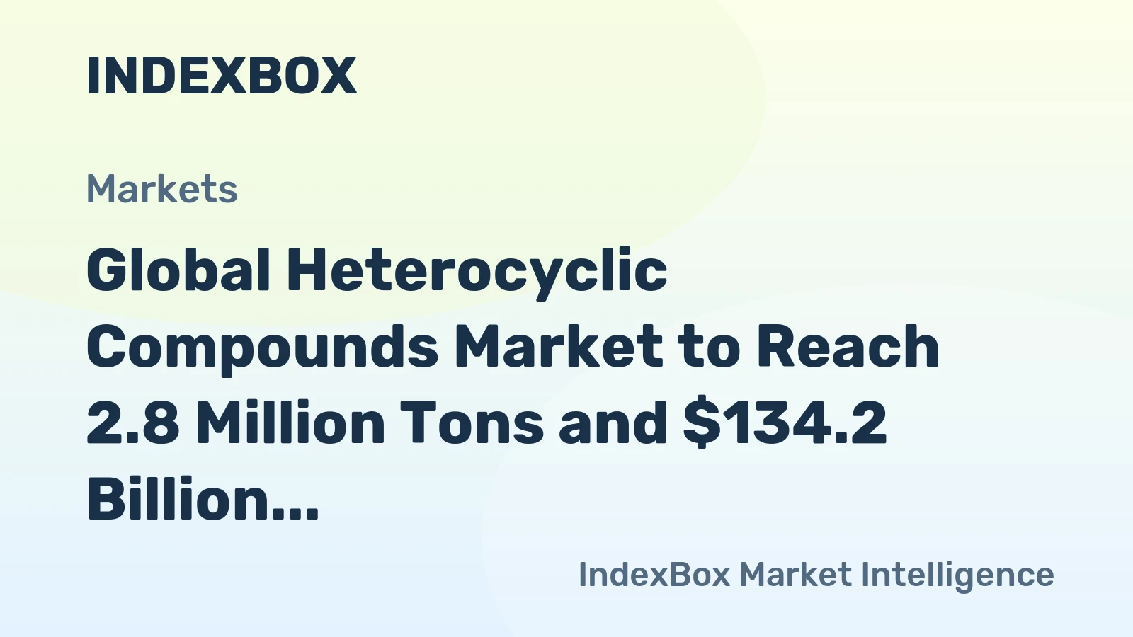 Global Heterocyclic Compounds Market to Reach 2.8 Million Tons and $134.2 Billion by 2035
