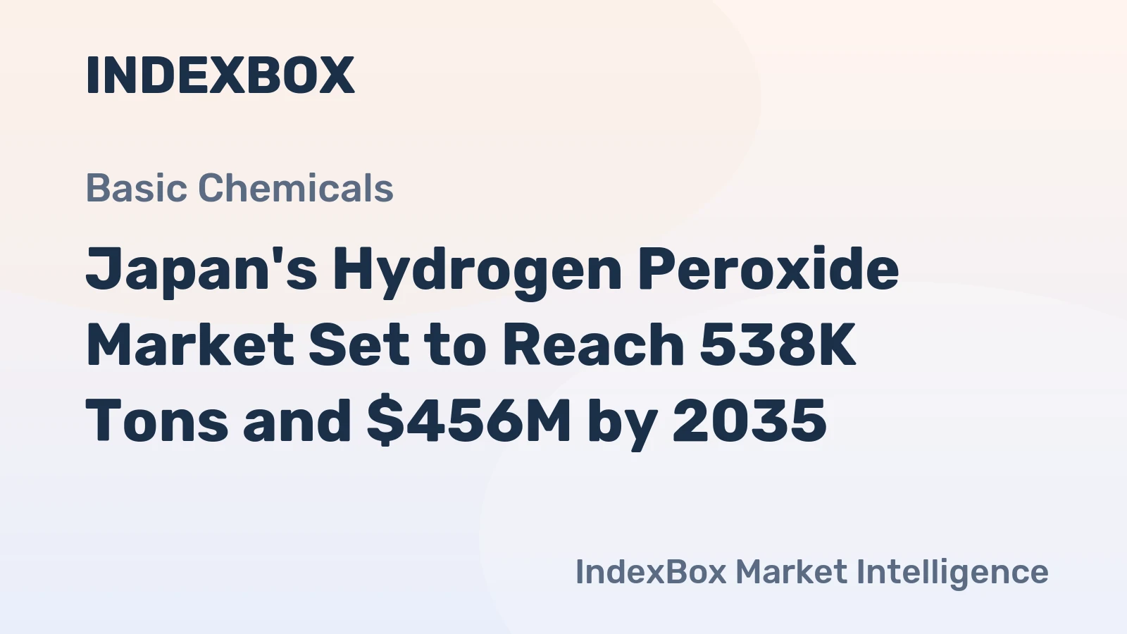 Japan's Hydrogen Peroxide Market Set to Reach 538K Tons and $456M by 2035