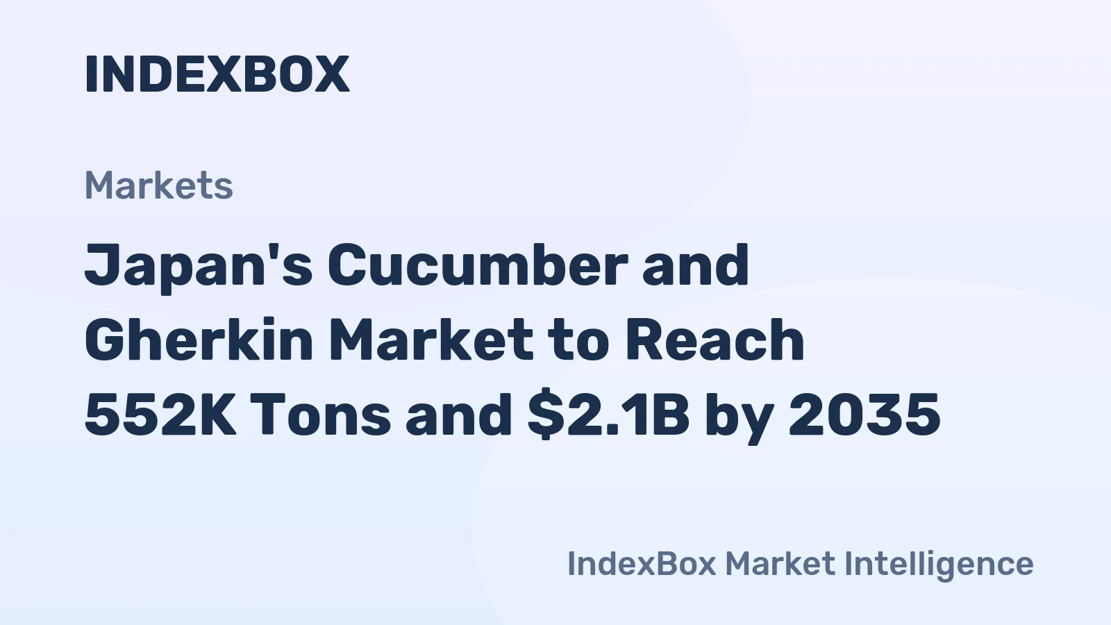Japan's Cucumber and Gherkin Market to Reach 552K Tons and $2.1B by 2035