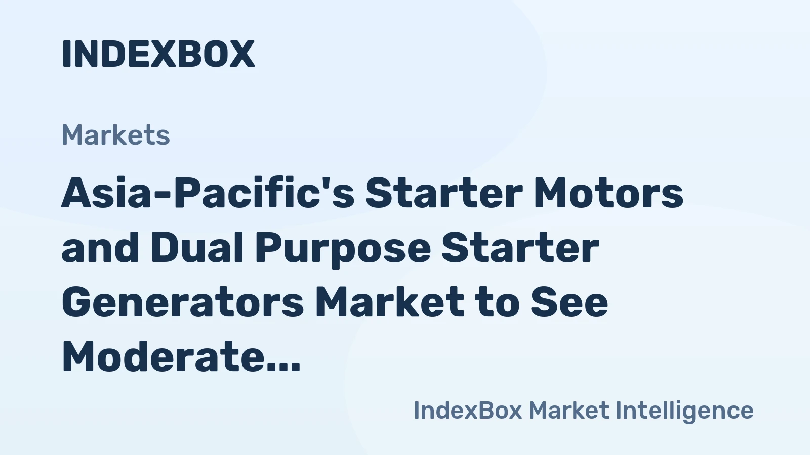 Asia-Pacific's Starter Motors and Dual Purpose Starter Generators Market to See Moderate Growth with 1.8% CAGR, Reaching 117M Units by 2035
