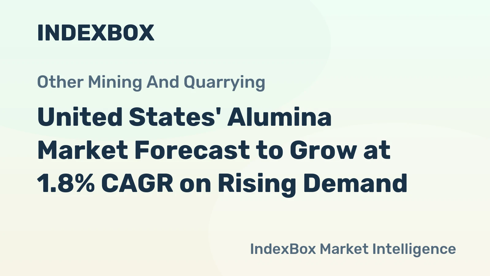 United States' Alumina Market Forecast to Grow at 1.8% CAGR on Rising Demand
