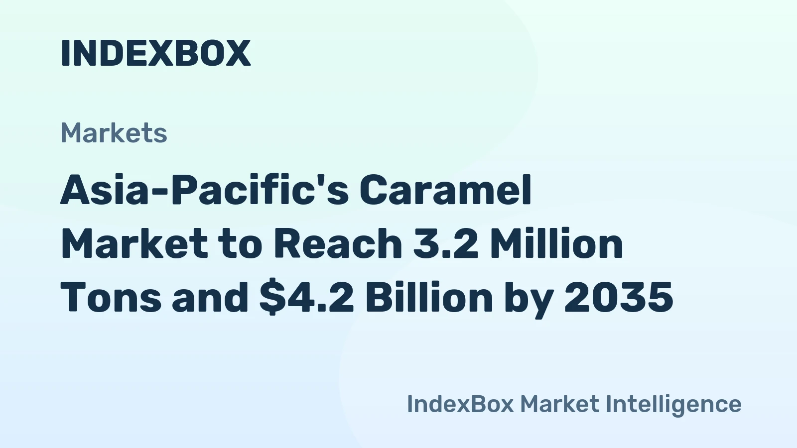 Asia-Pacific's Caramel Market to Reach 3.2 Million Tons and $4.2 Billion by 2035