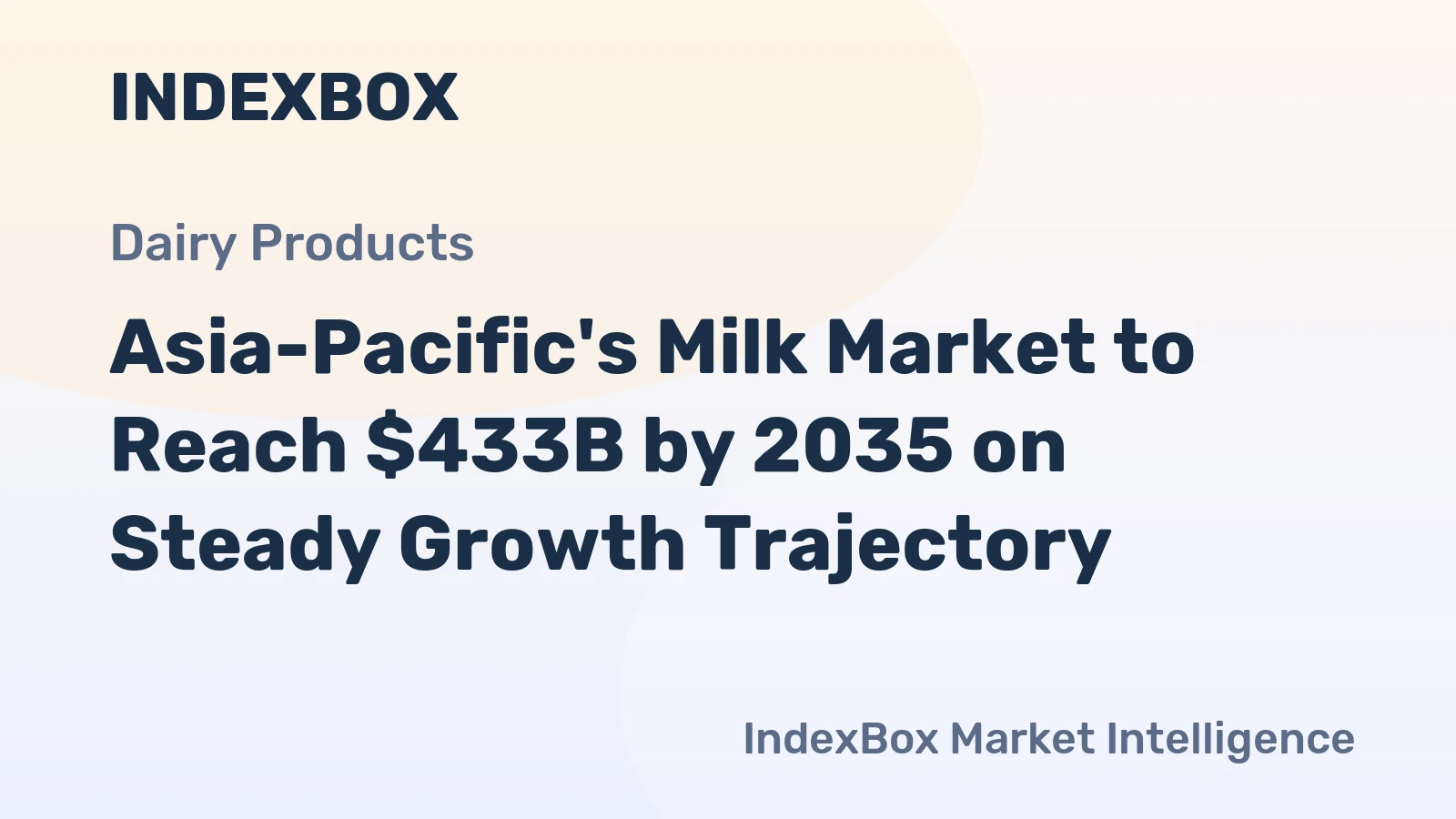Asia-Pacific's Milk Market to Reach $433B by 2035 on Steady Growth Trajectory