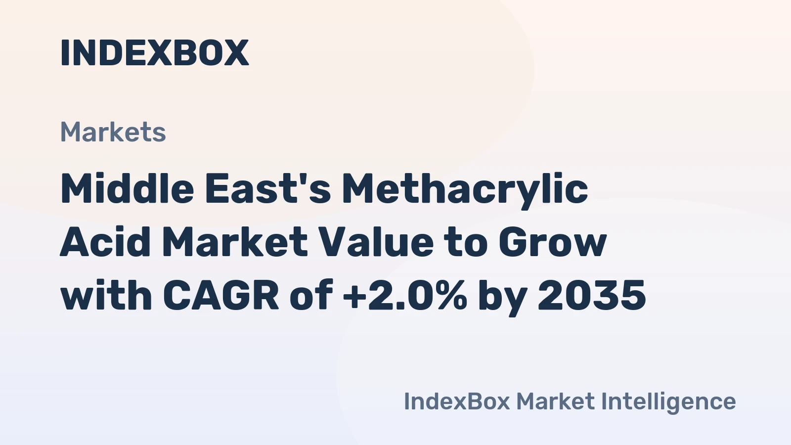 Middle East's Methacrylic Acid Market Value to Grow with CAGR of +2.0% by 2035