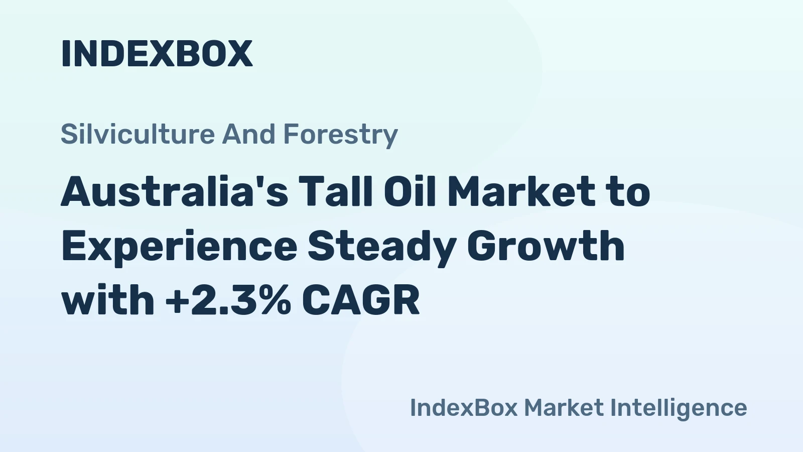 Australia's Tall Oil Market to Experience Steady Growth with +2.3% CAGR