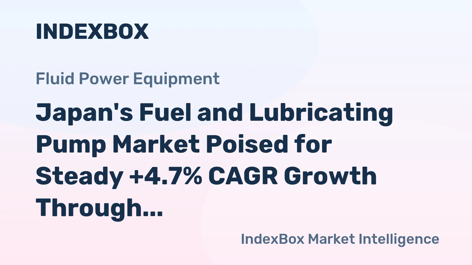 Japan's Fuel and Lubricating Pump Market Poised for Steady +4.7% CAGR Growth Through 2035