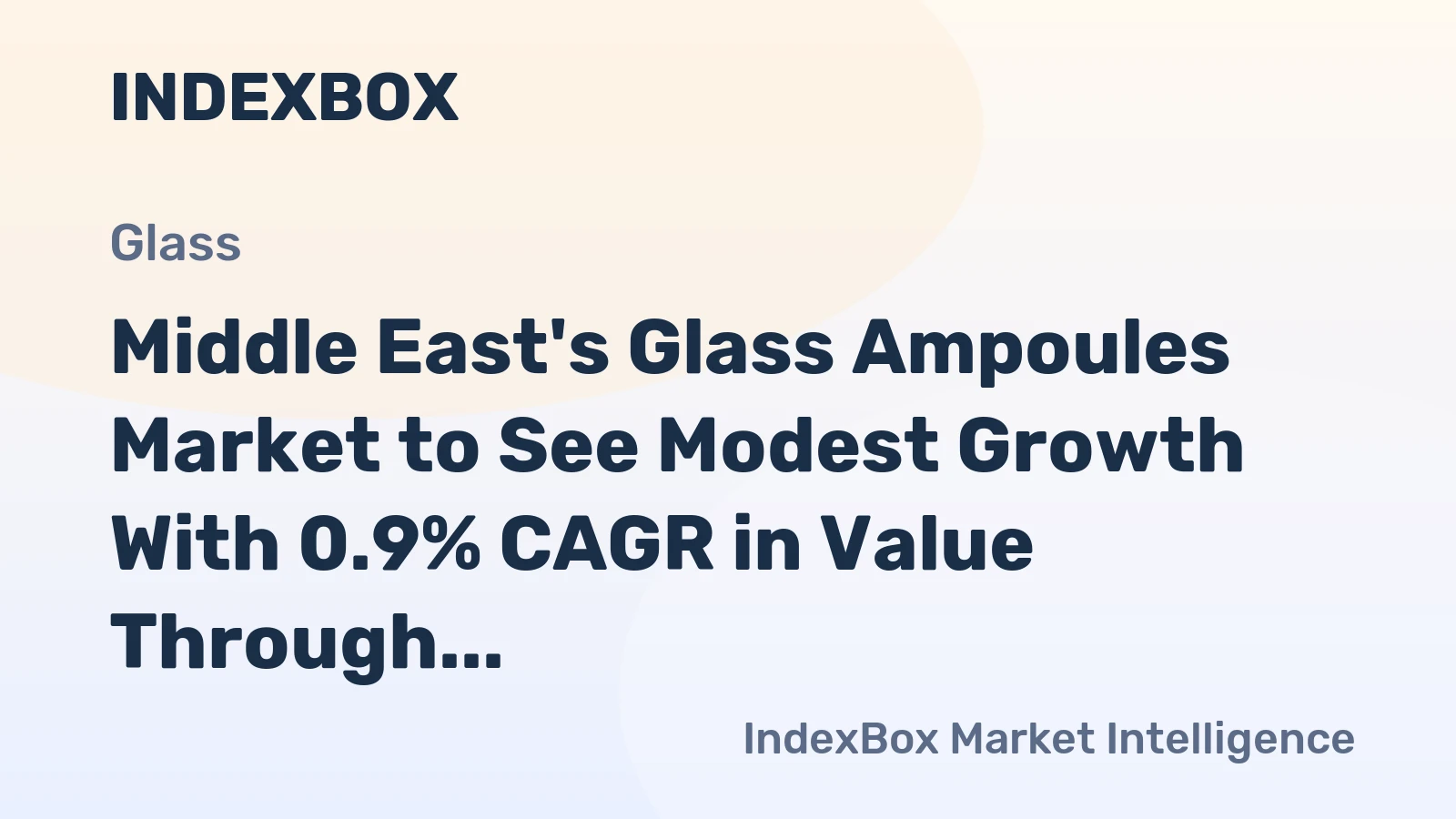 Middle East's Glass Ampoules Market to See Modest Growth With 0.9% CAGR in Value Through 2035