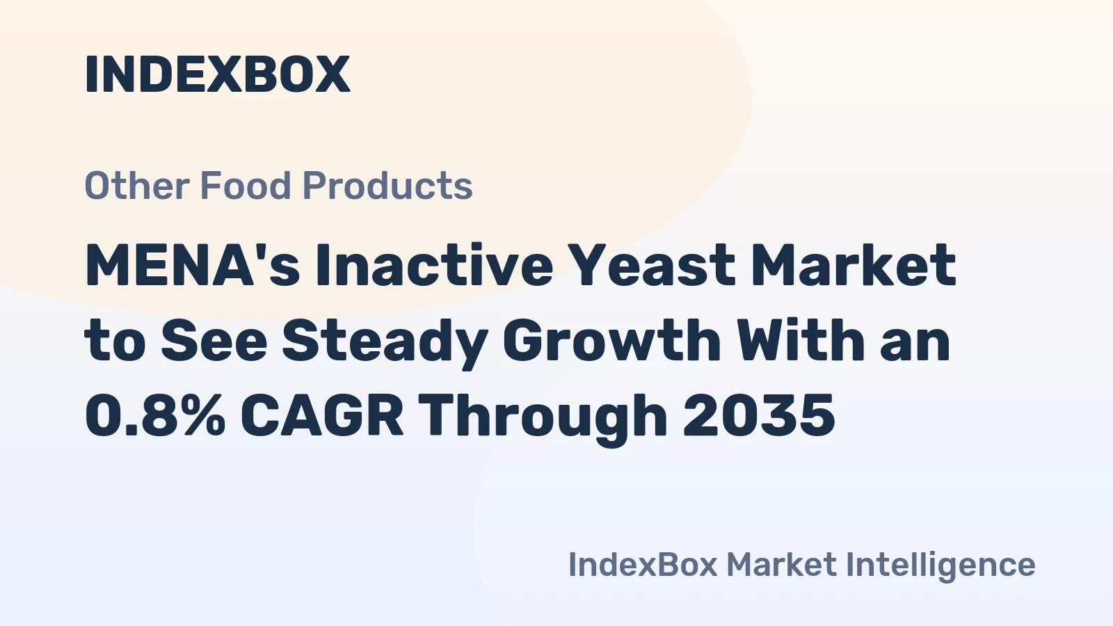 MENA's Inactive Yeast Market to See Steady Growth With an 0.8% CAGR Through 2035
