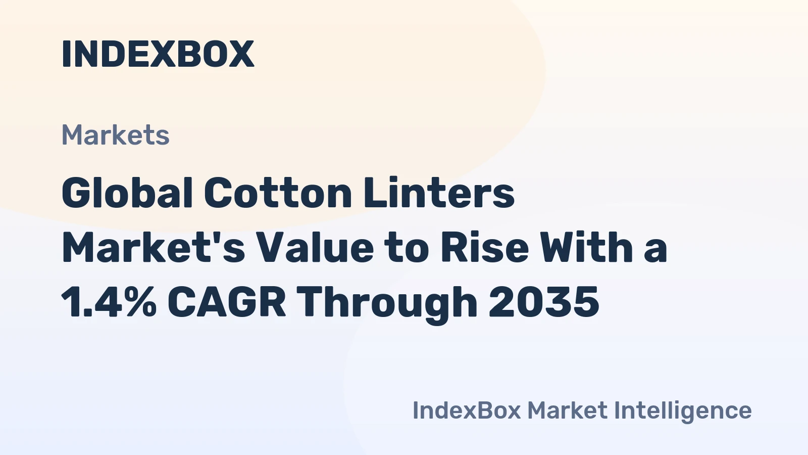 Global Cotton Linters Market's Value to Rise With a 1.4% CAGR Through 2035